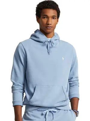 Ralph Lauren Loopback Fleece Hoodie Channel Blue