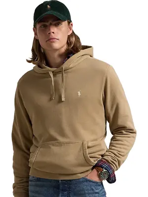 Ralph Lauren Loopback Fleece Hoodie Desert Khaki