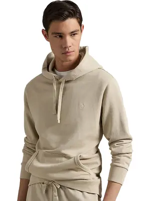 Ralph Lauren Loopback Fleece Hoodie Stoneware Grey