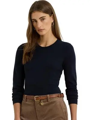 Ralph Lauren Cotton-blend Crewneck Sweater - Lauren Navy