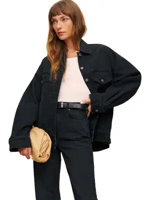 REFORMATION Brooks Oversized Denim Jacket - Turano