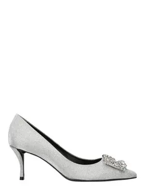 ROGER VIVIER Flower Strass Pumps 65 - Silver