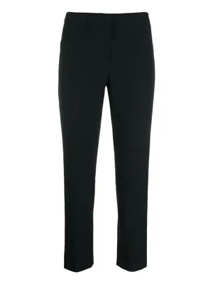 Alexander McQueen Cropped Straight-leg Trousers - Black