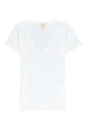 NILI LOTAN Nili Lotan V-Neck Cotton T-Shirt White