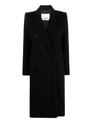 Isabel Marant Enarryli Wool-blend Long Coat - Black