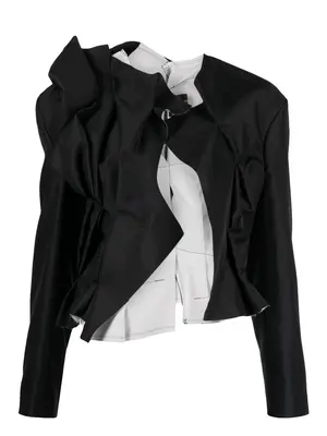 Comme Des Garçons Asymmetric Layered Jacket - Black