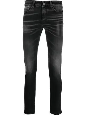 PT TORINO Logo-patch Skinny Jeans - Black
