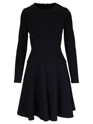 AKRIS Akris Punto Panelled Zip-Up Flared Midi Dress