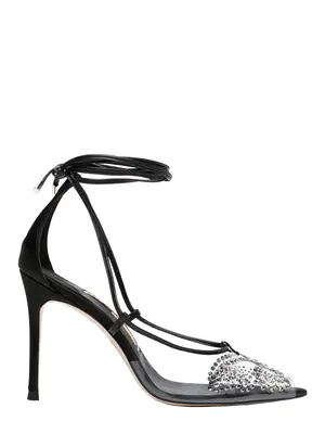 SOPHIA WEBSTER 90mm Aria Crystal-embellished Pumps - Black