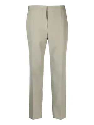 JIL SANDER Straight-leg Wool Trousers - Green