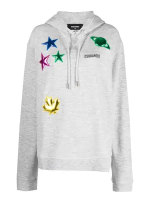Dsquared2 Patch-detail Hoodie - Grey