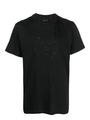 BILLIONAIRE Embroidered-motif Cotton T-shirt - Black
