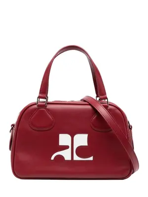 COURREGES Re-edition Leather Tote Bag - Red