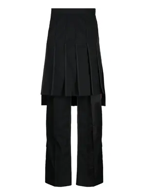 Thom Browne Super 120's Collage Pleated Trousers Skirt - Black