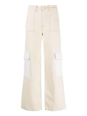GANNI High-waist Straight-leg Jeans - Neutrals