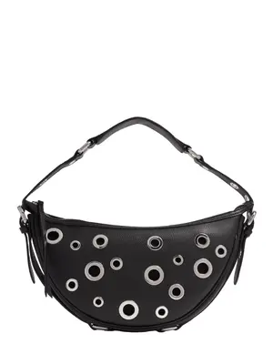 By Far Gib Eyelet-embellished Mini Bag - Black