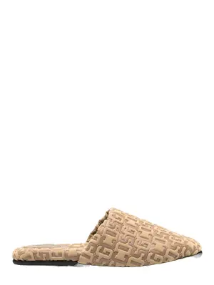 Gcds Logo-embossed Monogram Slippers - Brown