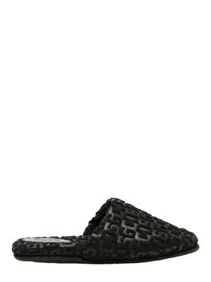 Gcds Logo-embossed Monogram Slippers - Black