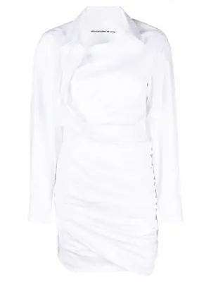 Alexander Wang Asymmetric Cotton Shirtdress - White