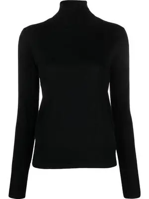 Aspesi Virgin Wool Roll Neck Jumper - Black