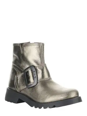 Fly London Rily Ankle Boots - Dark Gold
