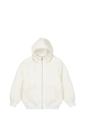 PALACE Sherpa Hooded Jacket - White