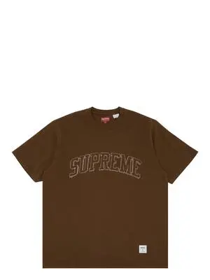 Supreme Sketch Embroidered Short-sleeve Top 'brown' Brown