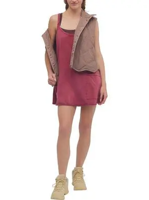 Free People Hot Shot Racerback Romper - Brick