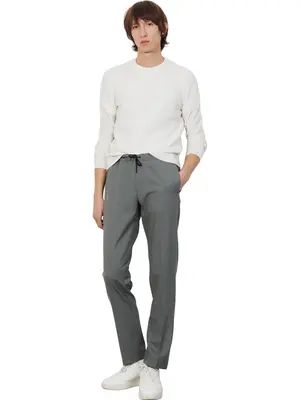 Sandro Wool Blend Pants Verdigris