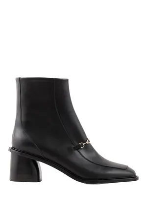 Sandro Leather Ankle Boots - Black