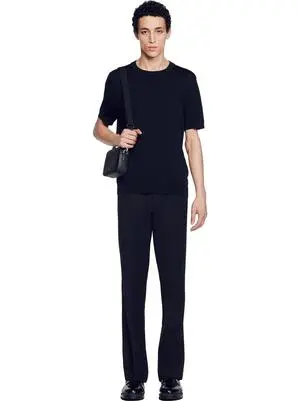Sandro Knitted T-shirt - Black