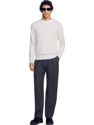 Sandro Cashmere Pullover Sweater - Ecru