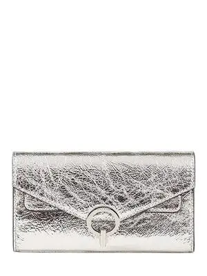 Sandro Yza Pocket Clutch Bag - Silver