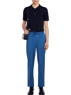Sandro Sandro Straight-Leg Trousers Blue