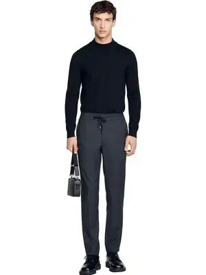 Sandro Sandro Straight-Leg Trousers Mocked Grey