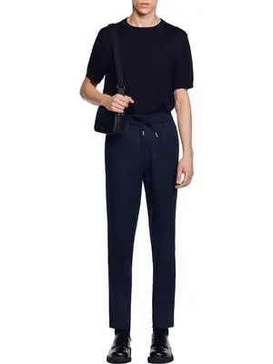 Sandro Sandro Straight-Leg Trousers Dark Navy