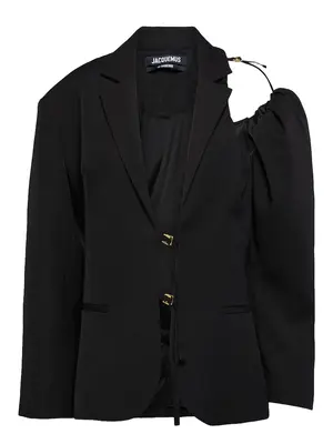 Jacquemus La Veste Galliga Virgin Wool Blazer - Black