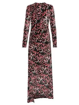 Rabanne Printed Velvet Maxi Dress - Multicoloured