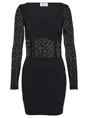 Wolford X Simkhai Intricate Pattern Mini Dress - Black