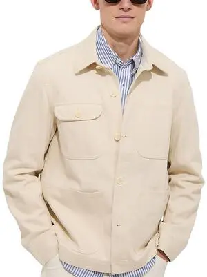 ALEX MILL Garment Dyed Denim Work Jacket - Natural