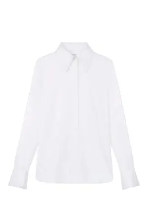 Lafayette 148 New York Plus-size Silk Charmeuse Blouse - Cloud