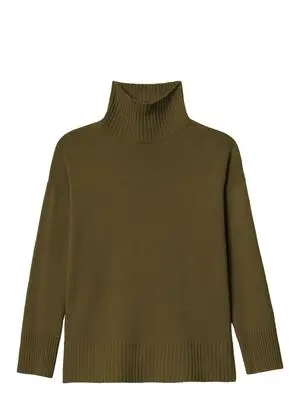 Lafayette 148 New York Cashmere Long Sleeve Turtleneck Sweater - Forage Green