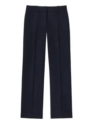 Lafayette 148 New York Hair Straight Leg Pants - Blue Ink