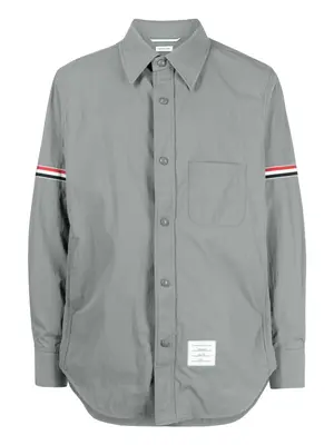 Thom Browne Rwb Armband Piqué Shirt Jacket - Grey