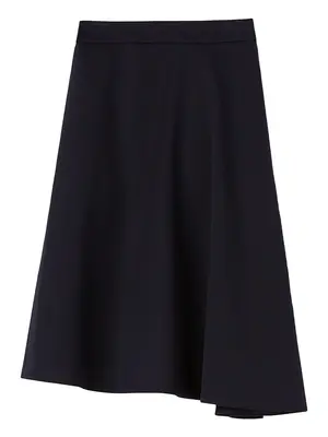 JIL SANDER Asymmetric Midi Skirt - Blue