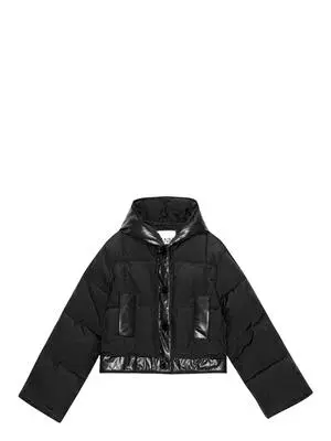 GANNI Hooded Quilted Jacket - Black