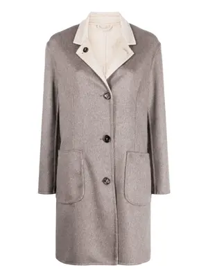 KIRED Kired Single-Breasted Reversible Cashmere Coat