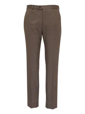 Brioni Straight-leg Wool Trousers - Brown