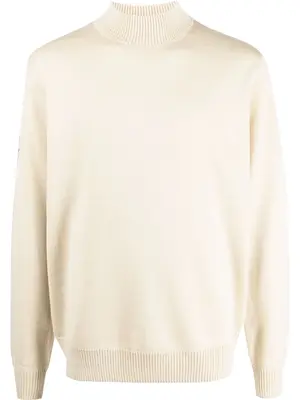 Fred Perry Mock-neck Wool-blend Jumper - Neutrals