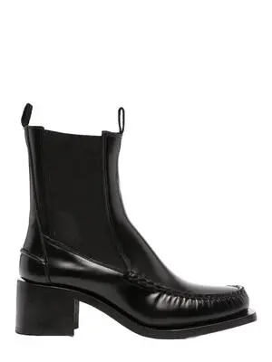 Hereu Alda 60mm Leather Ankle Boots - Black